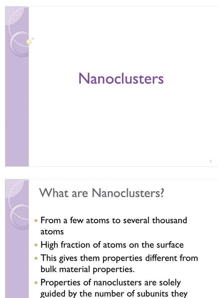 Nano Clusters | PDF | Ferromagnetism | Cluster Chemistry