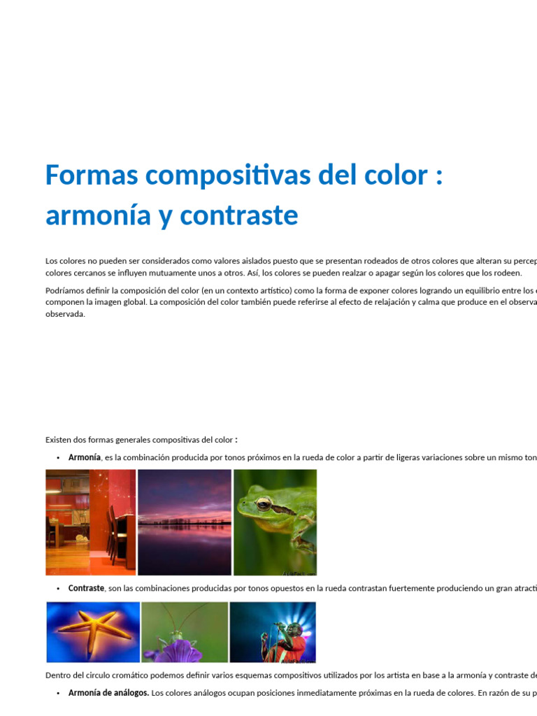T11 Armonía y Contraste | PDF | Color | Armonía