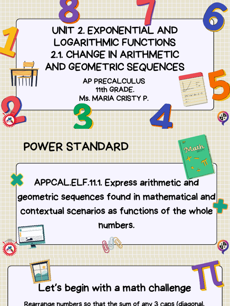 Change in Arithmetic and Geometric Sequences | PDF | Function (Mathematics) | Arithmetic