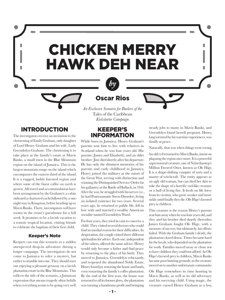 Chicken Merry Hawk Deh Near Adventure | PDF