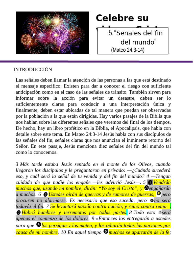 Señales Del Fin Del Mundo | PDF | Jesús | Cristo (título)