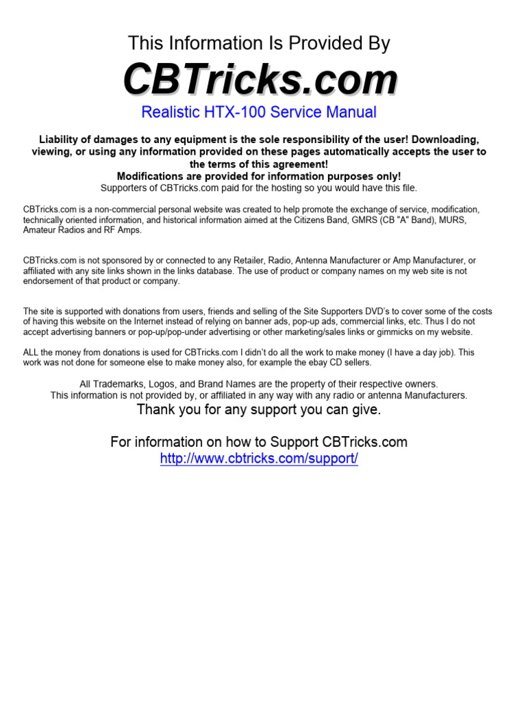 Realistic HTX 100 SM | PDF