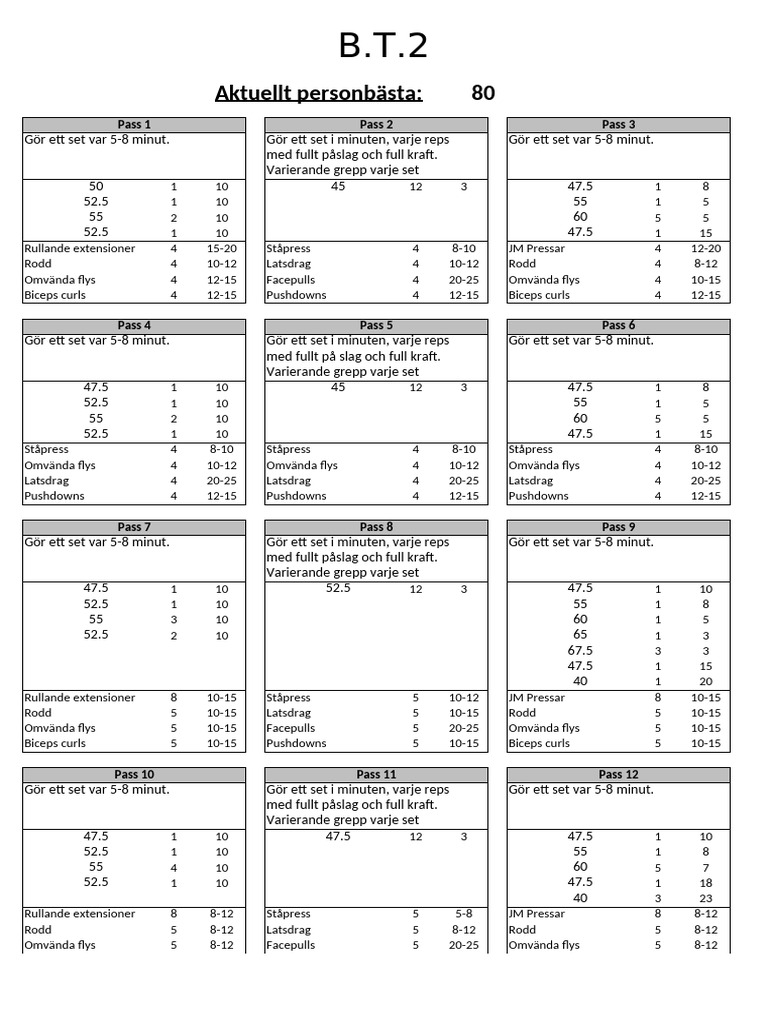 Bänkpress Test Två Av Josef Eriksson | PDF
