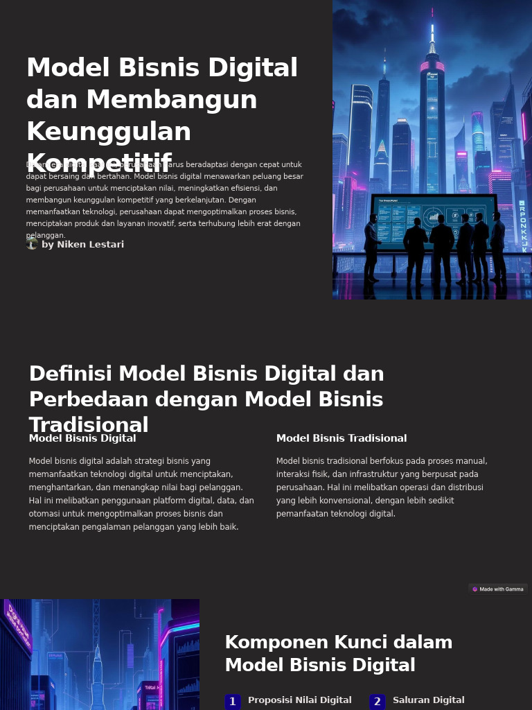 Model Bisnis Digital untuk Keunggulan Kompetitif | PDF