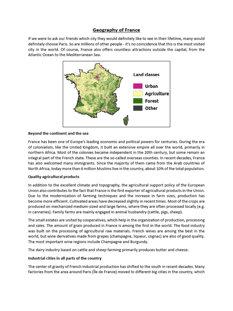 06-Geography of France | PDF | France | Agriculture