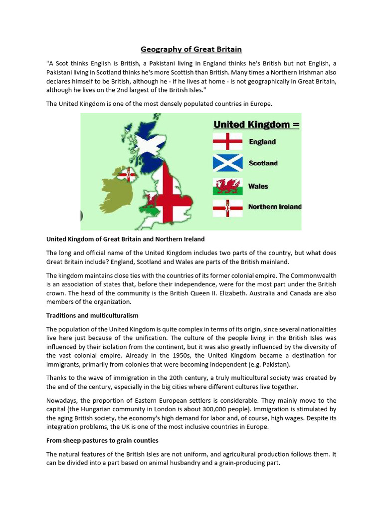 07-Geography of Great Britain | PDF | United Kingdom | Scotland