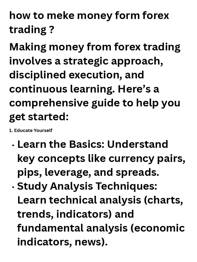 how to meke money form forex trading (1) | PDF
