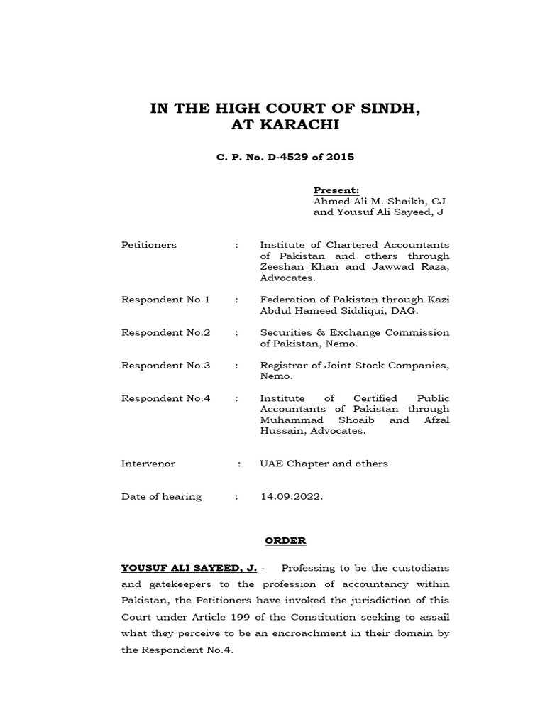ICAP vs. ICPAP: Accountancy Regulation Dispute | PDF | Accountant ...