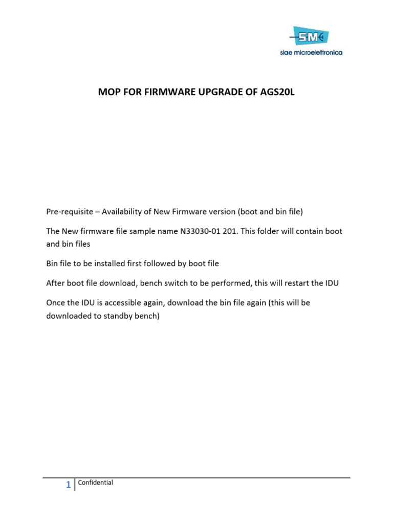 MOP For Firmware Upgrade and Feature Key Upgrade | PDF | Booting | File Transfer Protocol