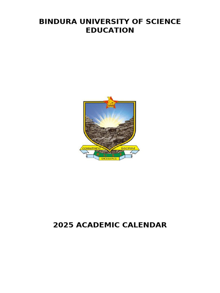 Bindura University 2025 Academic Calendar | PDF | Academic Term ...