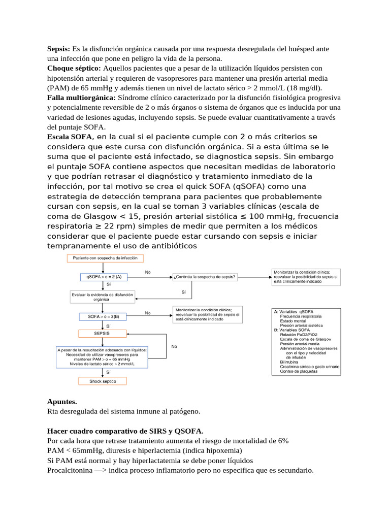 Guía sobre Sepsis y Escalas de Evaluación | PDF | Septicemia ...