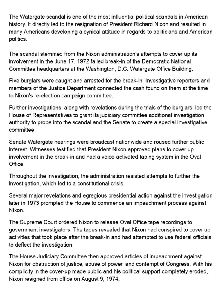 Modern America Reading | PDF | September 11 Attacks | Watergate Scandal