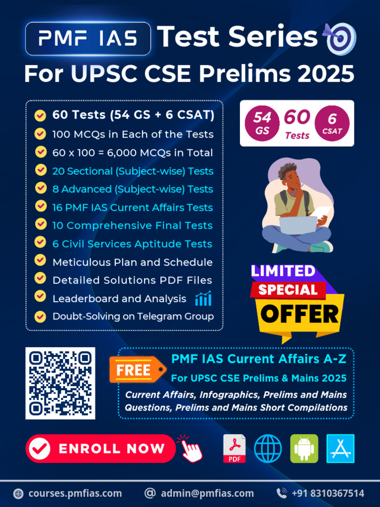 PMF IAS Test Series for UPSC 2025 | PDF | Inflation | Biodiversity