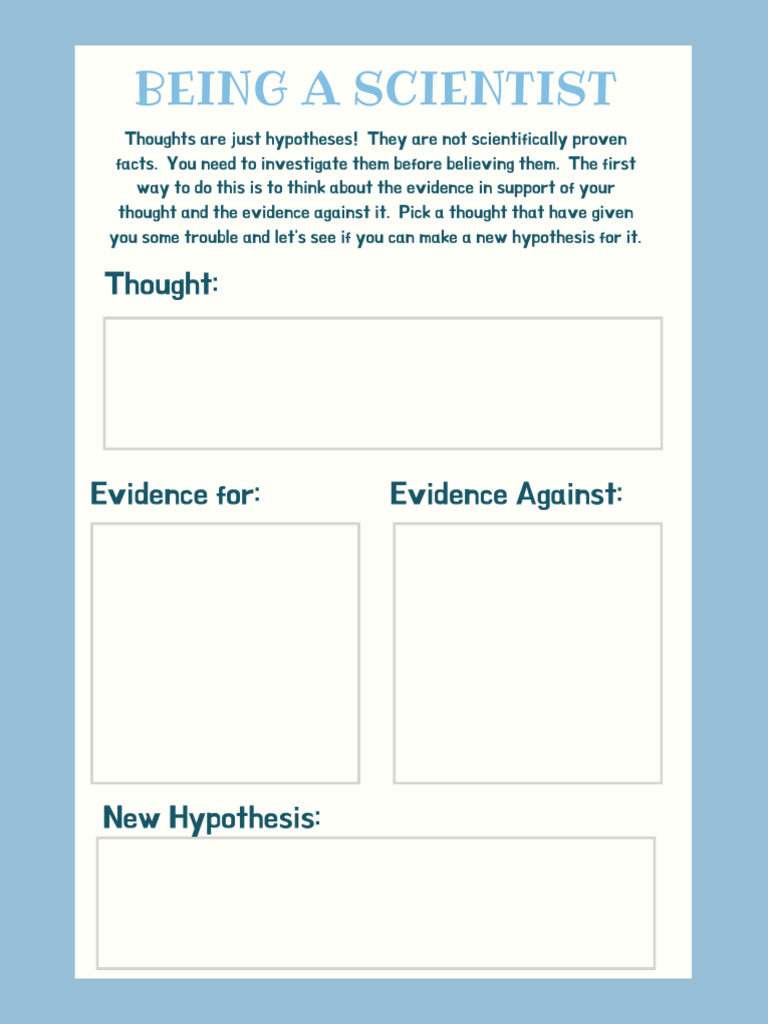 Being A Scientist: Thought | PDF