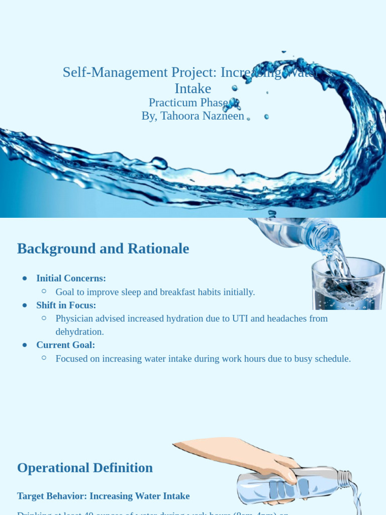 Self-Management Project_ Increasing Water Intake | PDF | Psychology ...
