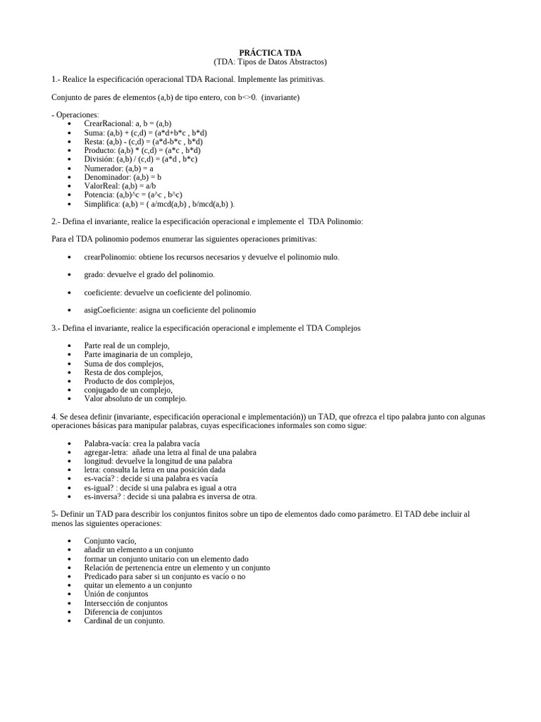 Practica TDA | PDF | Triángulo | Conjunto (Matemáticas)