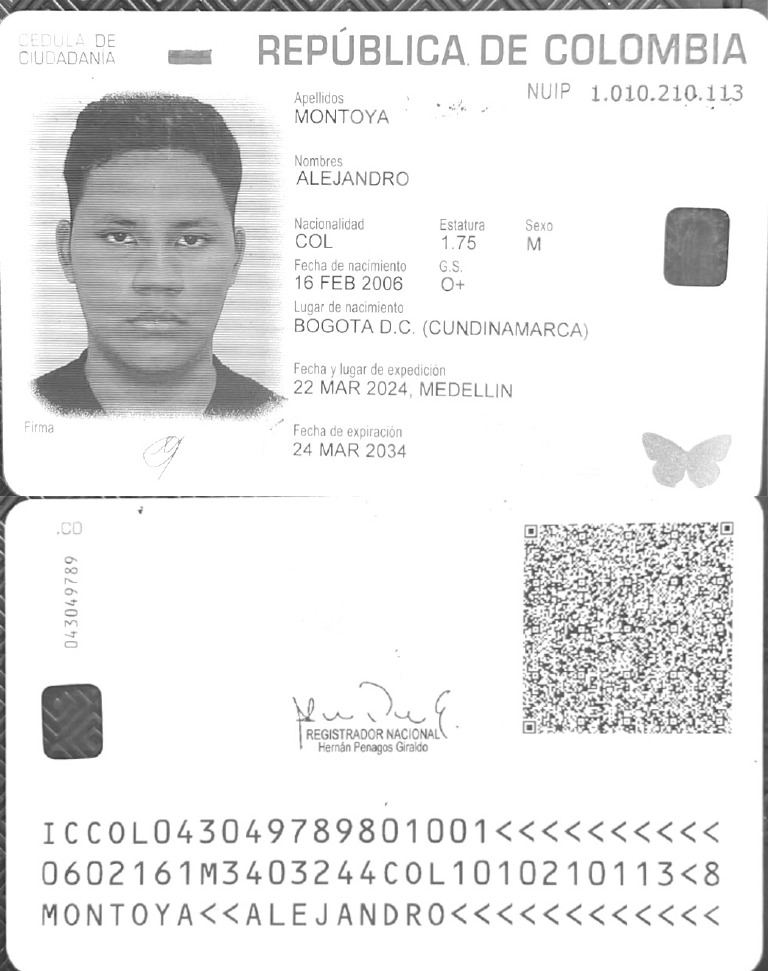 Cédula, Alejandro Montoya. PDF | PDF