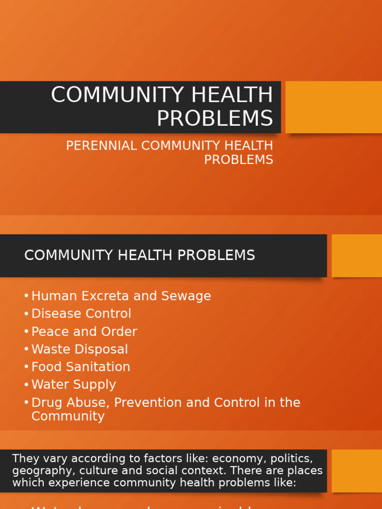 Community Health Problems | PDF | Waste | Municipal Solid Waste