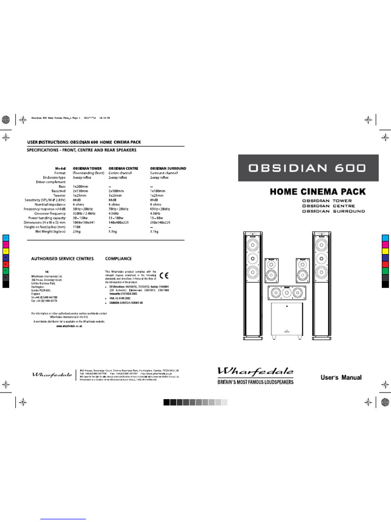 Obsidian 600 Home Cinema Pack Guide | PDF