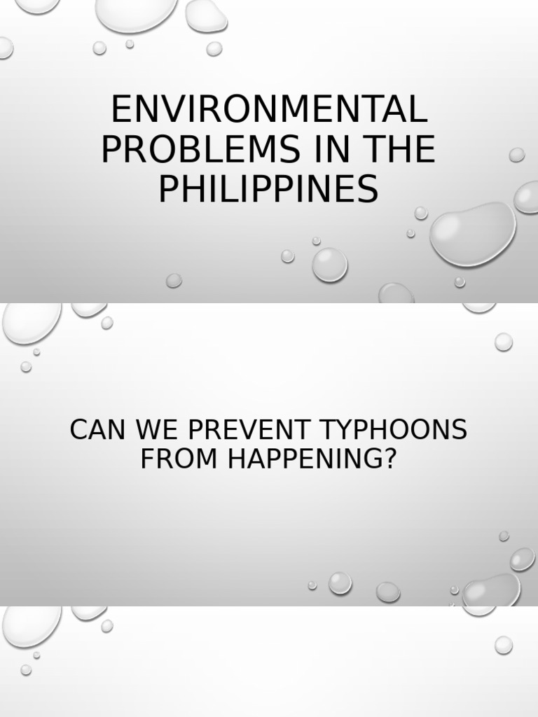 Environmental Issues in the Philippines | PDF | Pollution | Habitat ...