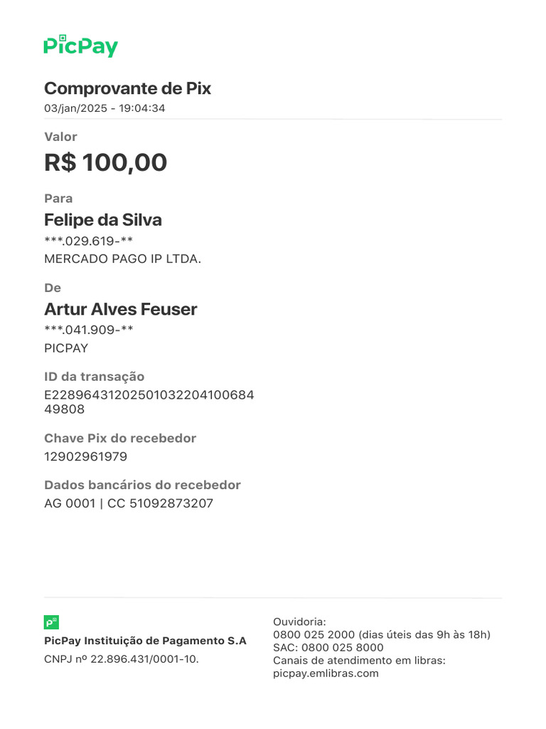 comprovante_picpay_pix_03-01-2025-19-04-46 | PDF