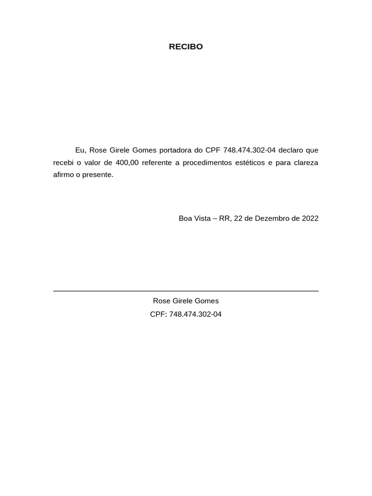 Recibo Rafael 2 | PDF