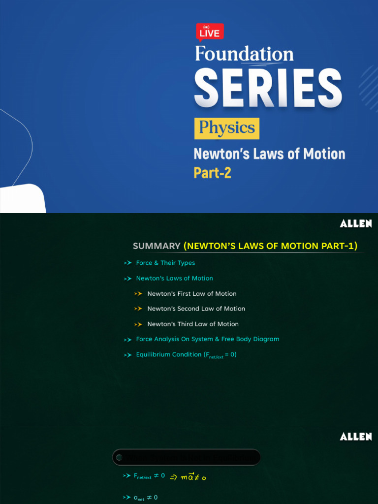 Newton's Laws of Motion Explained | PDF | Tension (Physics) | Force