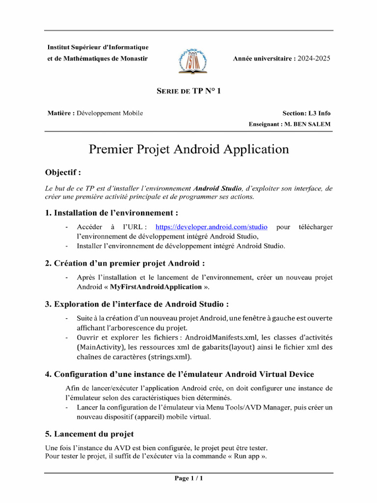 TP01 Dev Mobile | PDF
