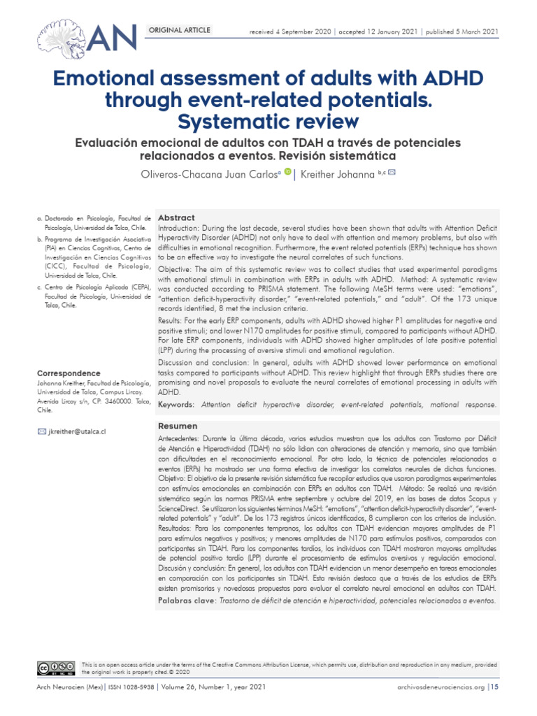 Emotional Assessment of Adults With ADHD Through Event-Related ...