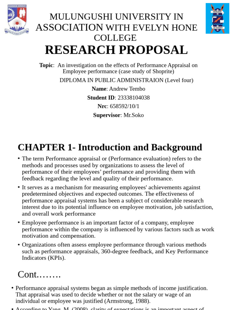 Andrew Tembo | PDF | Performance Appraisal | Survey Methodology