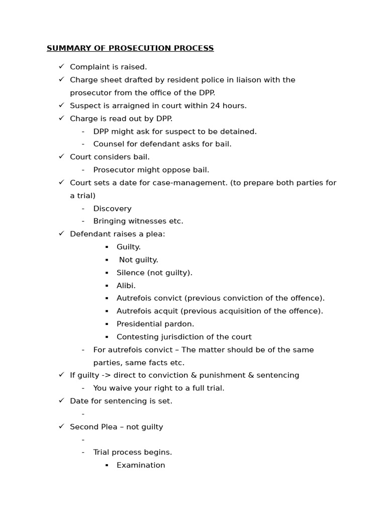 Summary of Prosecution Process | PDF