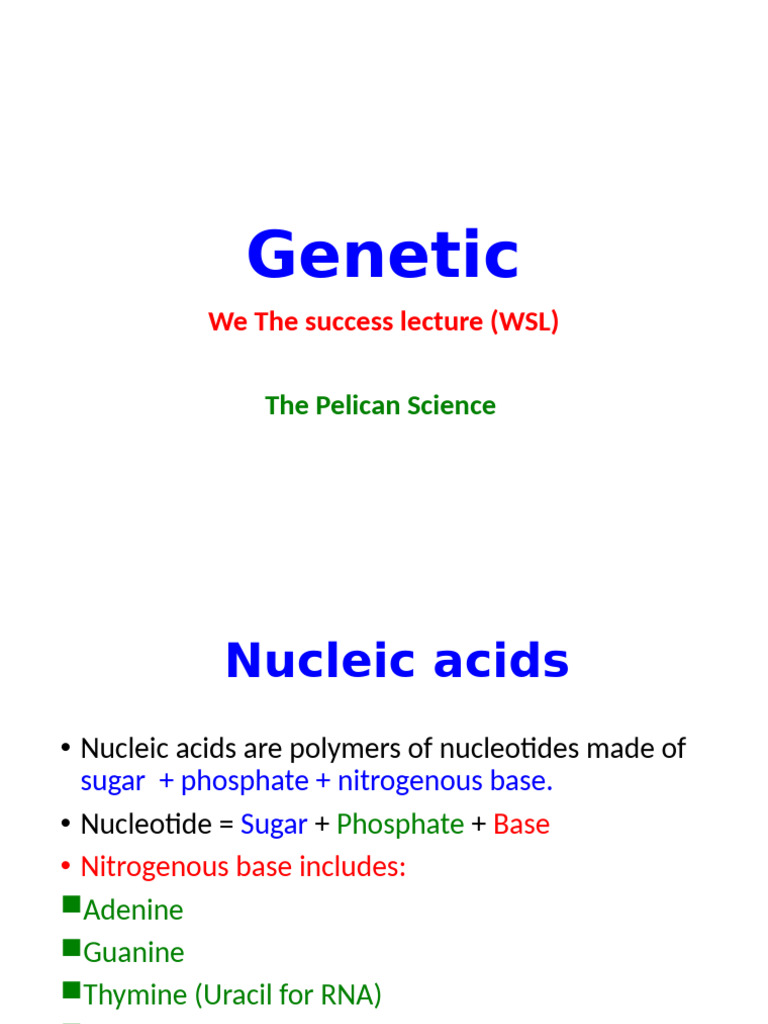 Genetic | PDF | Dna Replication | Dna