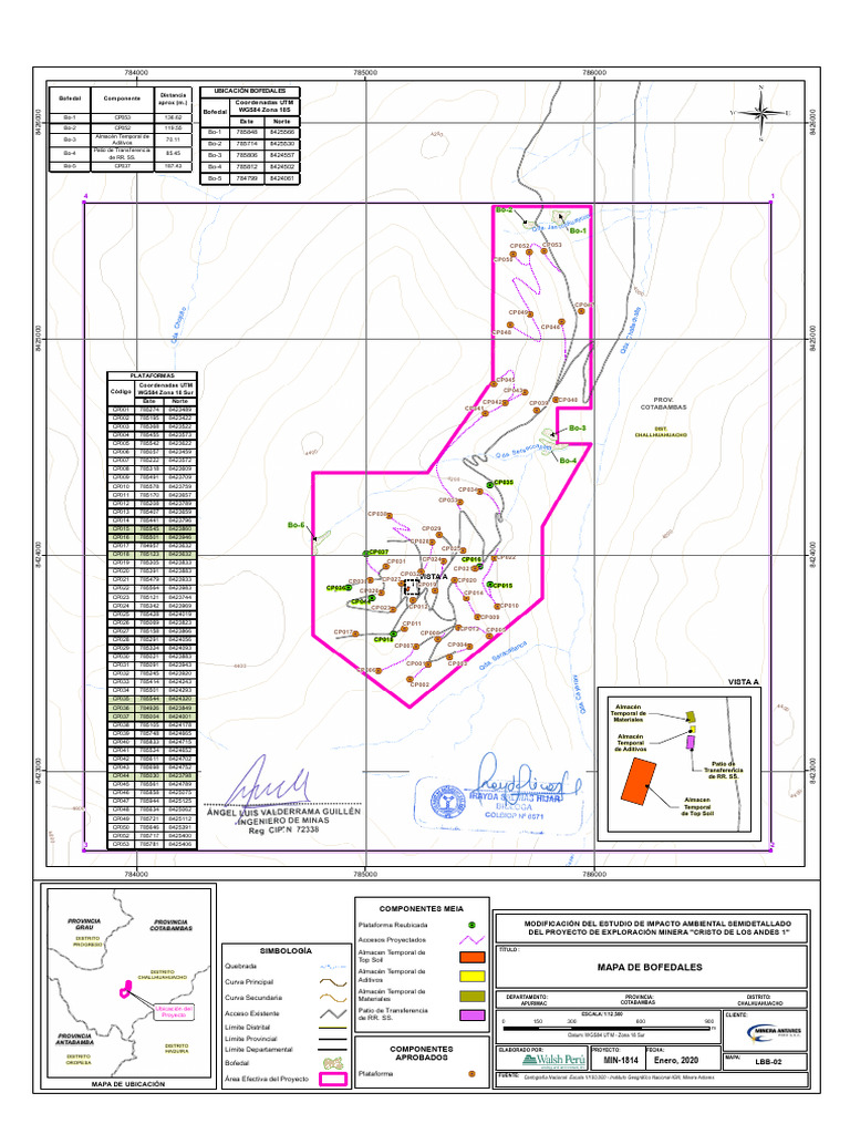 MIN1814 - LBB-02 - Mapa de Bofedales | PDF | Geografía | Geofísica