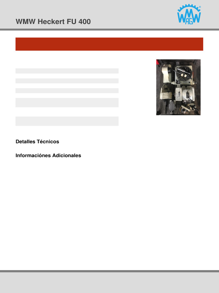 WMW Heckert FU 400 | PDF