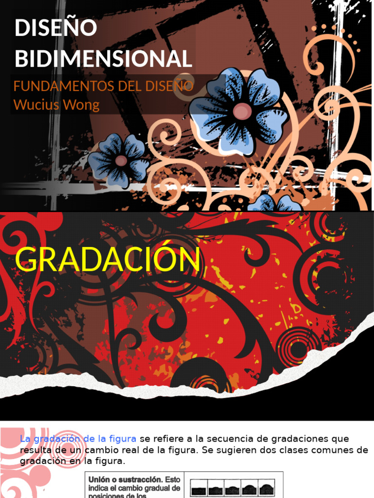 DISEÑO BIDIMENSIONAL Lám. No. 13 Gradación y Radiación. | PDF