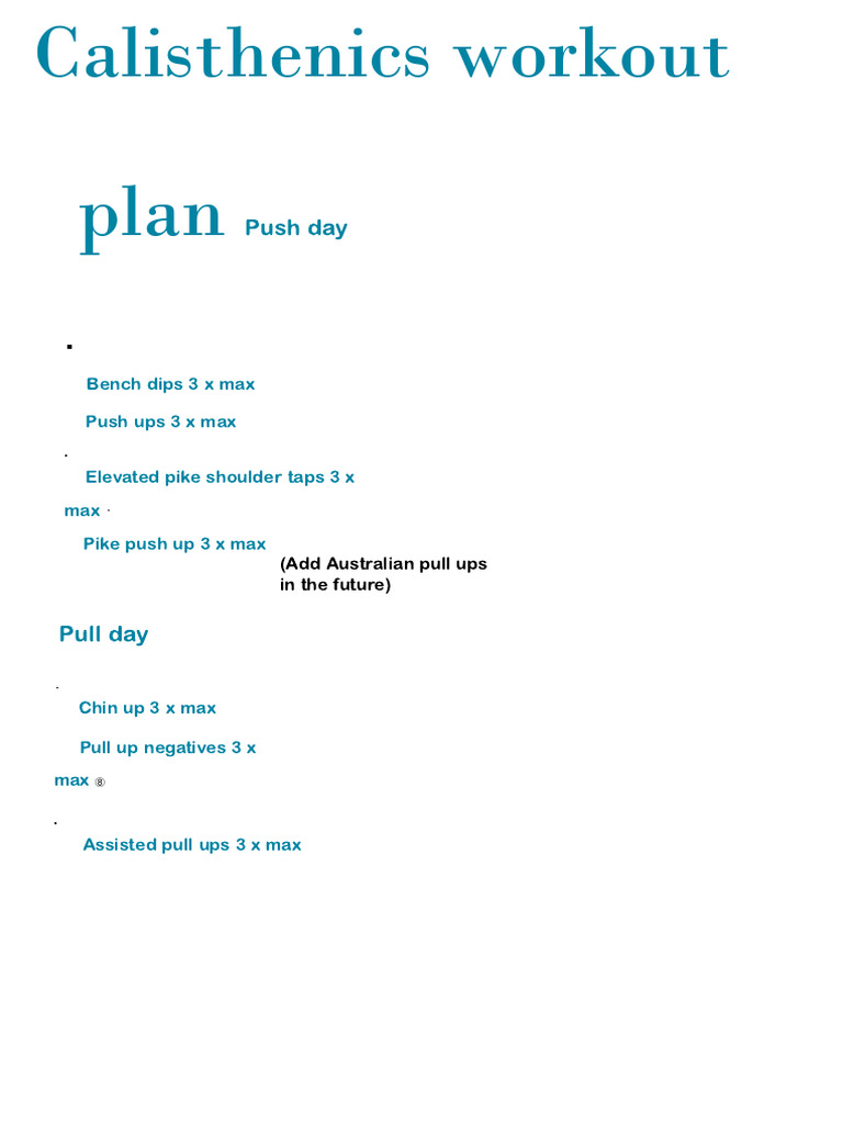 Calisthenics | PDF