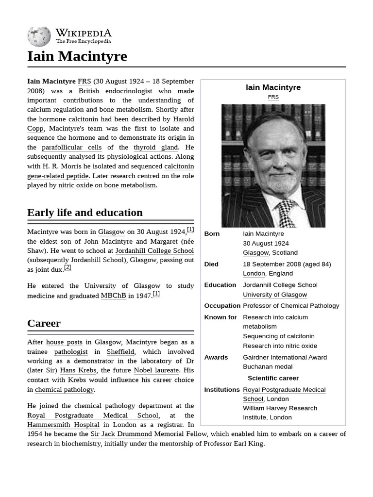 Iain_Macintyre | PDF | Glands | Endocrine System