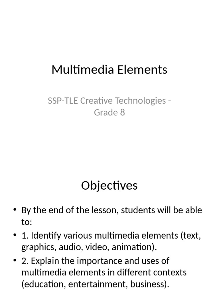 Multimedia Lesson Plan | PDF | Multimedia | Human Communication