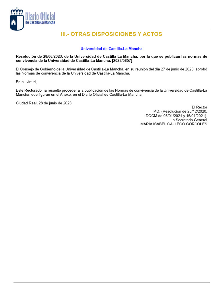 Normas DOCM | PDF | Mediación | Maestros