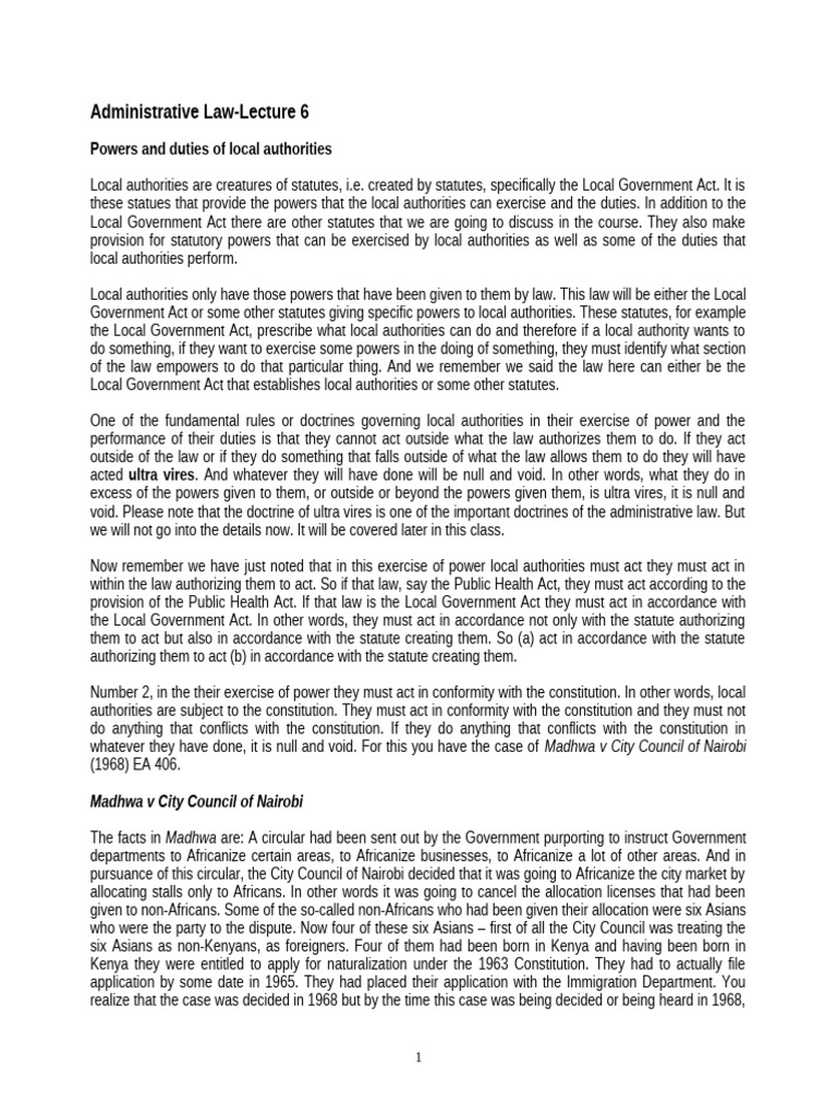 AdministrativeLaw Lecture6 | PDF | Mandamus | Justice