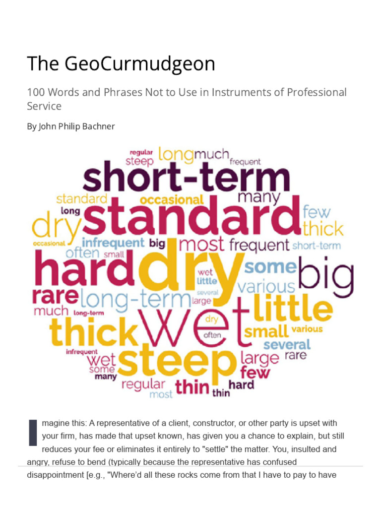 Avoiding Ambiguous Professional Terms | PDF | Grammar | Linguistics