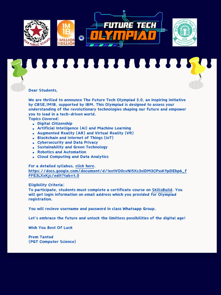 Futuretech Olympiad | PDF