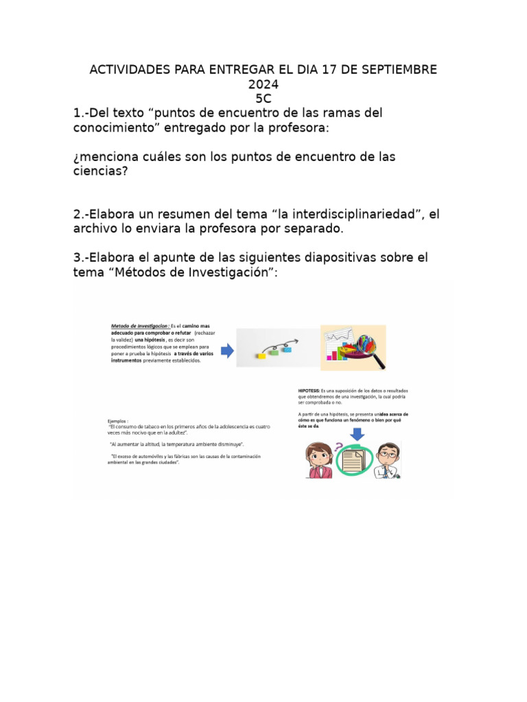 Tareas de Ciencias Sociales 5C | PDF