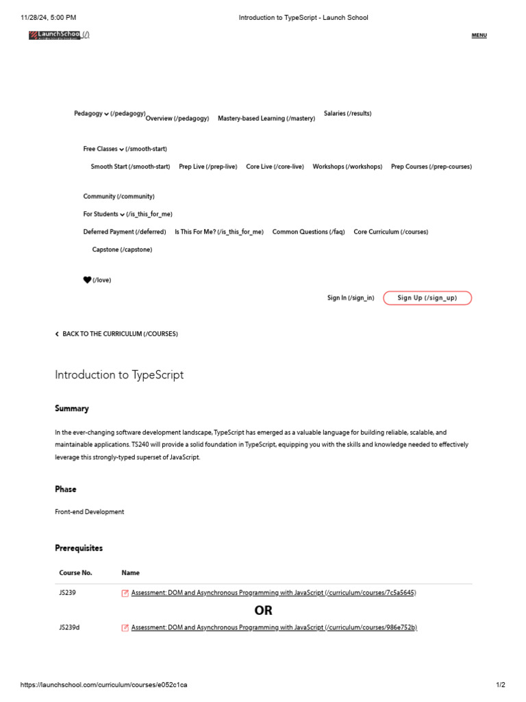 TS240 | PDF | Curriculum