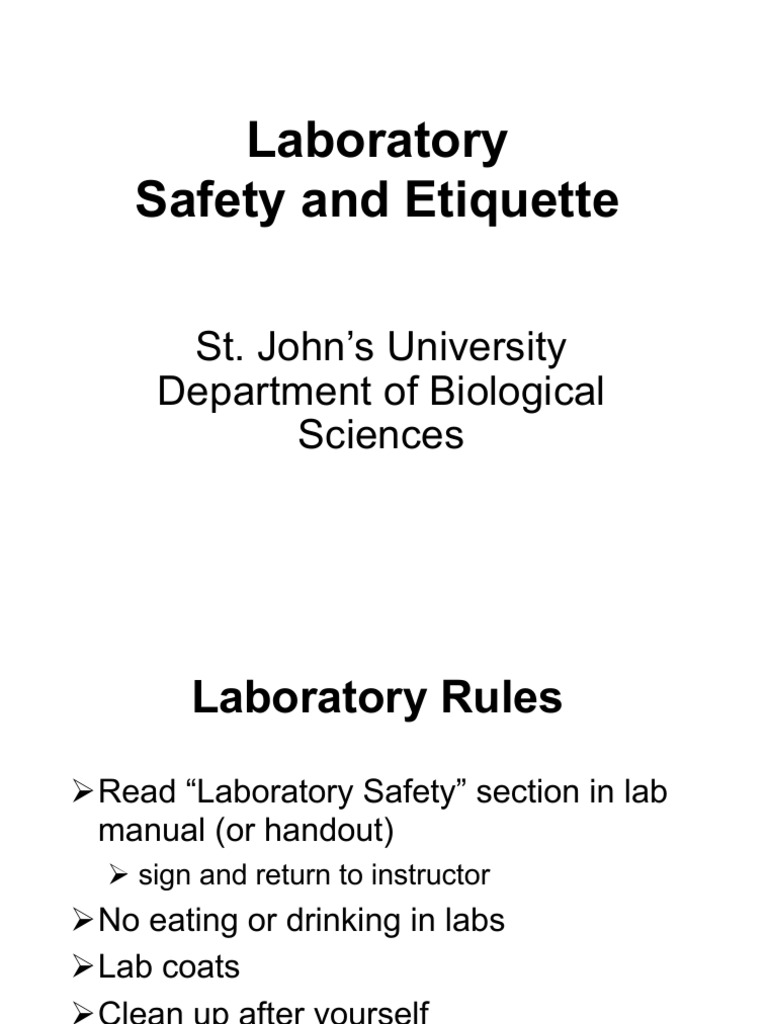 slides-1 - Lab safety | PDF