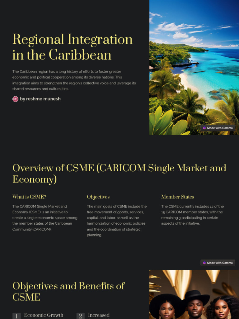 Regional Integration in The Caribbean | PDF | Economies