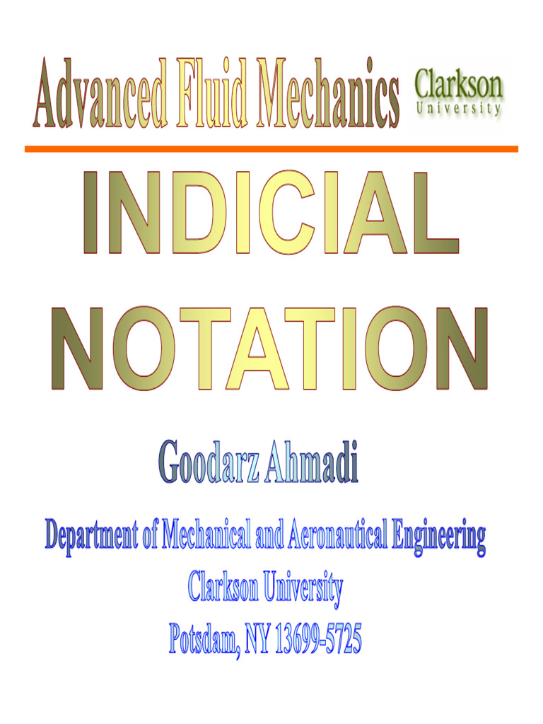 Indicial notation Engineering math | PDF