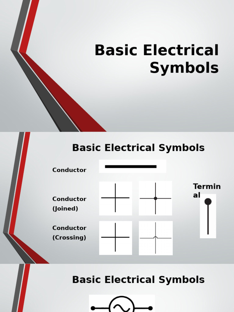 Basic Electrical Symbols and Diagrams | PDF | Switch | Electrical Wiring
