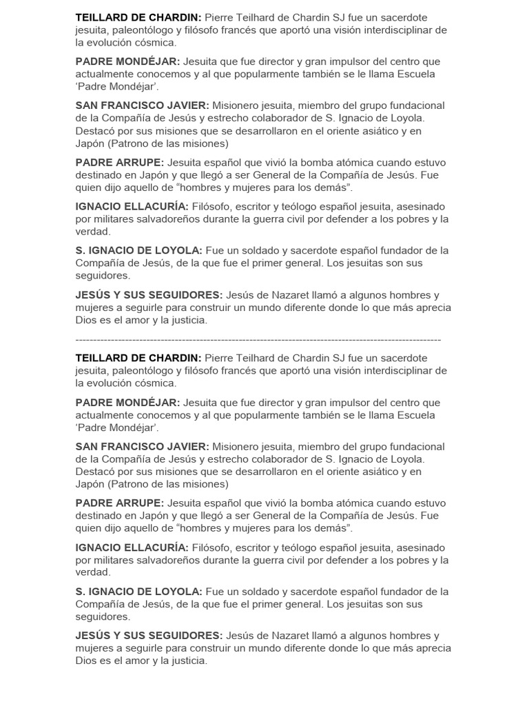Jesuitas: Vida y Legado de Líderes | PDF | Sociedad de jesus | Iglesia ...