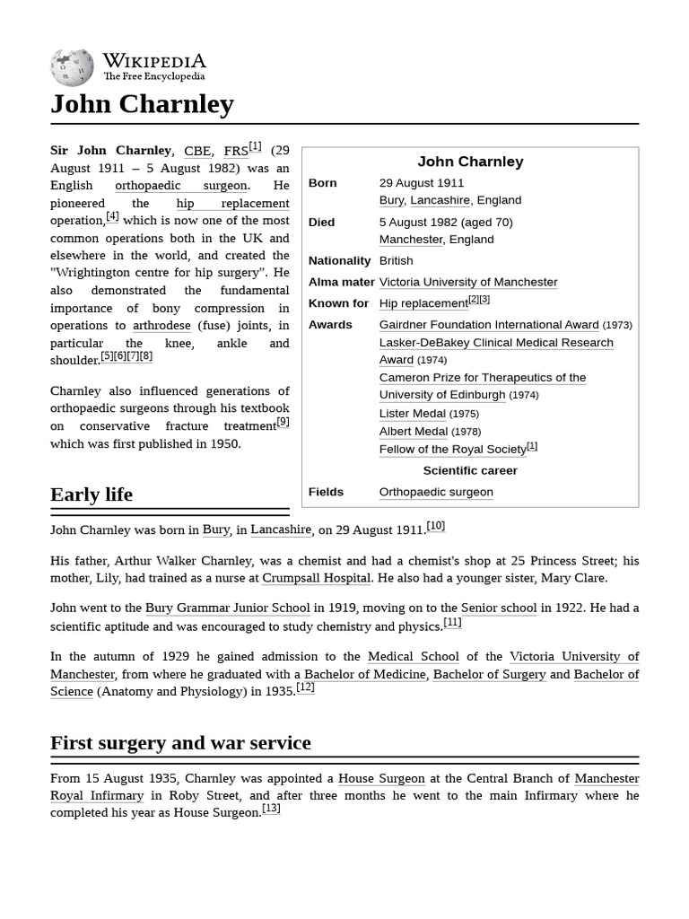 John_Charnley | PDF | Medicine